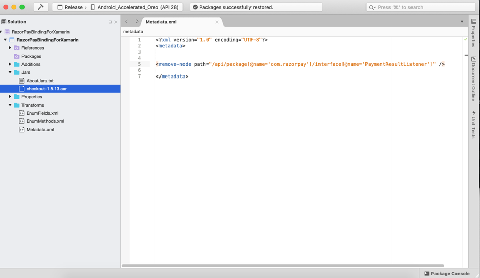 Creating Xamarin Android Binding For RazorPay Payment Gateway - Part One